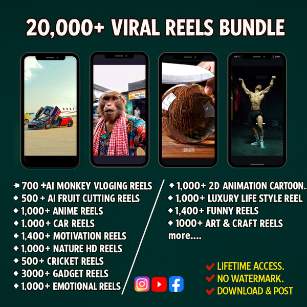 [ 20,000+]ALL IN ONE REELS BUNDLE