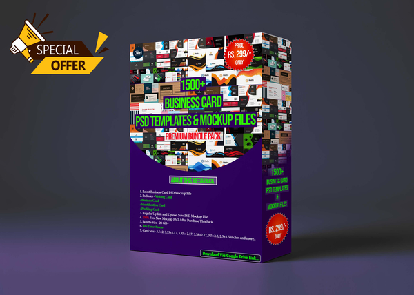 1500+ Business Card PSD Template and Mockup Bundle PRO PACK