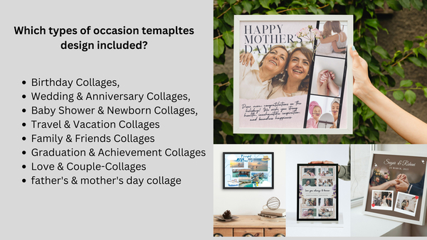 Personalized Memorable 110+ Editable Photo Collage for ( All Occasions ) 🎁