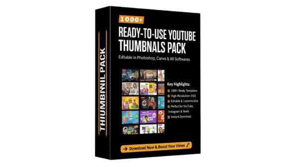 100GB Thumbnail Material Pack — Ready-to-Use for Creators