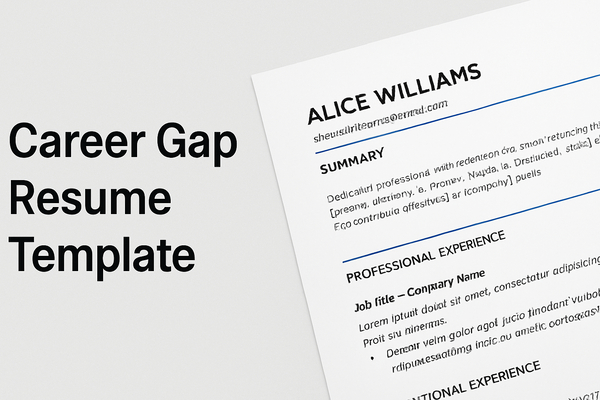 Career Gap Resume Template