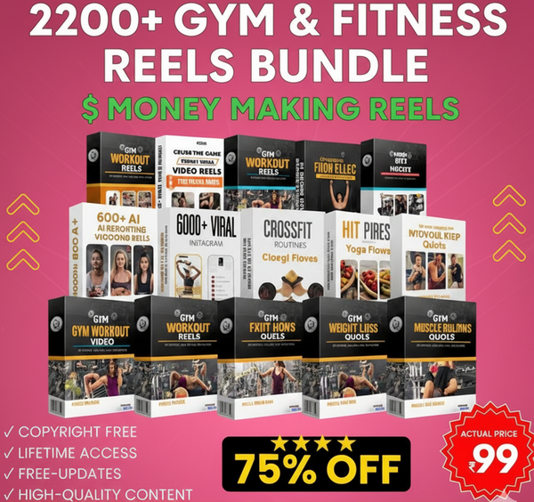 2200+ GYM & FITNESS REELS BUNDLE