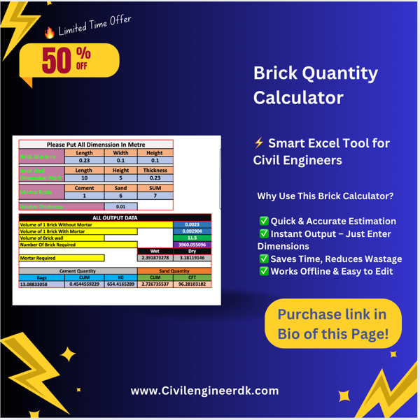 Brick Calculator in Excel sheel