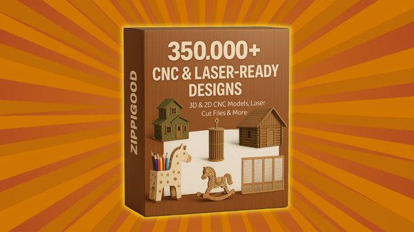 350,000+ Ready-to-Cut CNC & Laser Designs