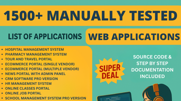 1500+ Manually Tested Web Application Bundle – 2025 UPDATED
