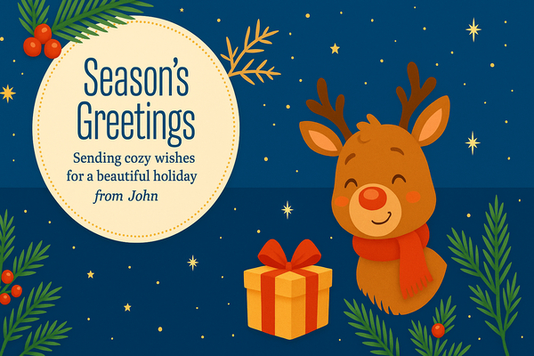 Christmas Canva Greeting Card Editable Templates