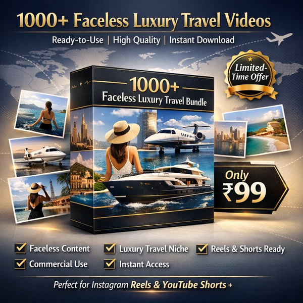 1000+ Faceless Luxury Travel Bundle