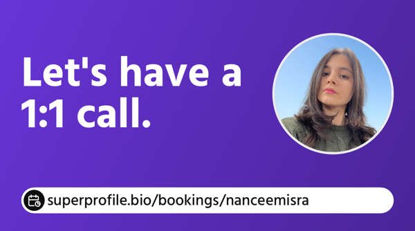 Book a 1:1 session with Nancy
